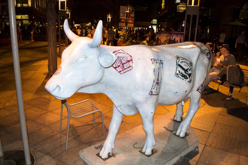 Bull in Denver Streets, Colorado, Usa Editorial Stock Photo - Image of ...