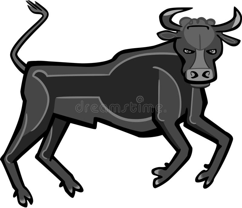 Bull with design stock vector. Illustration of bull - 104710794