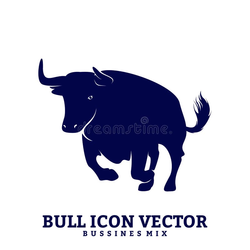 Bull Design Vector. Silhouette of Bull Stock Vector - Illustration of ...