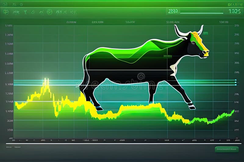 Bull Divergence in Stock Market Generative AI Stock Illustration ...