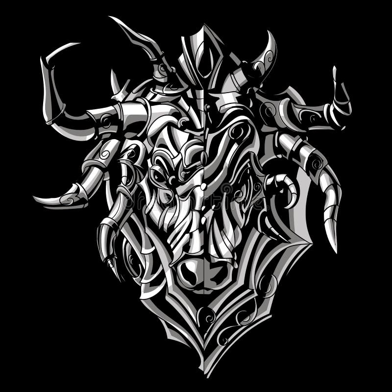 Bull stock illustration. Illustration of horns, head - 76325666