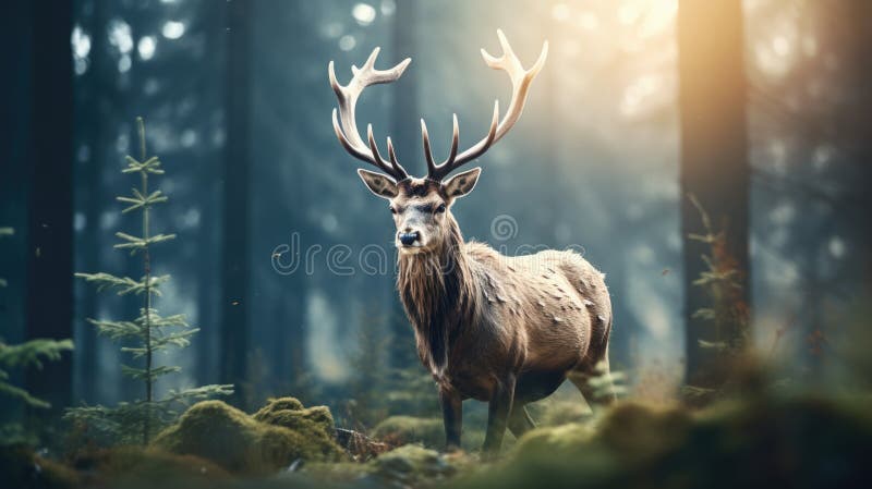 A Bull Elk in Autumn during the Rut Stock Image - Image of antlers ...