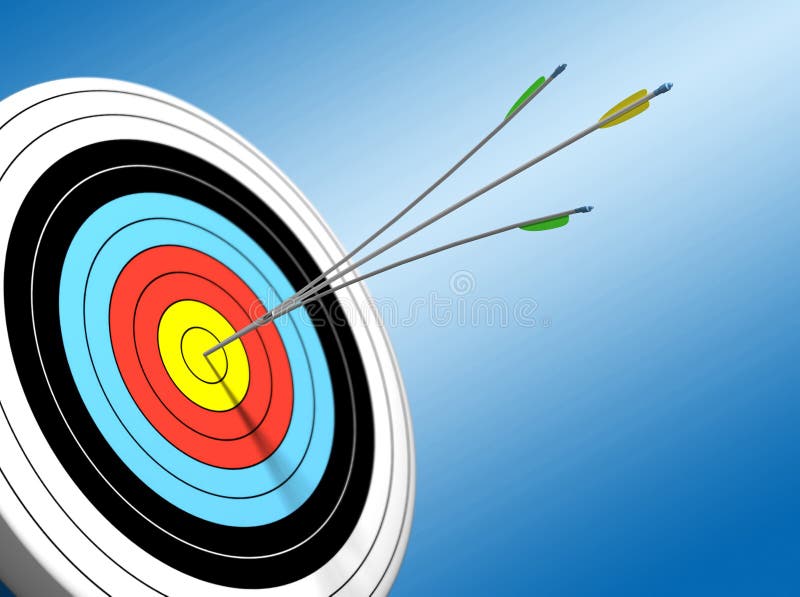 Bull eye 3D stock illustration. Illustration of aiming - 78022611