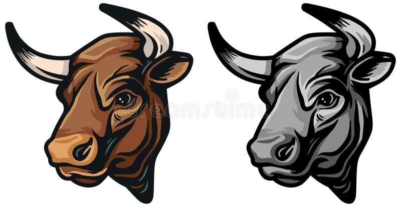 Bull Face Illustration. Wild. Face. Vector Stock Vector - Illustration ...