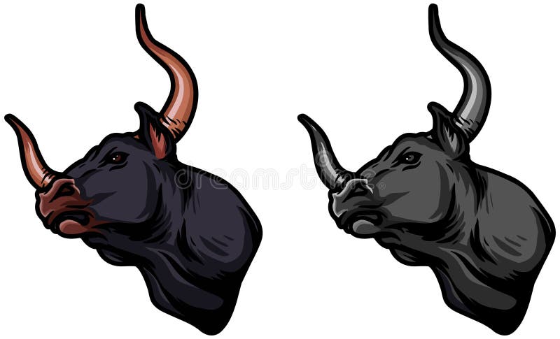 Bull Face Illustration. Wild. Face. Vector Stock Vector - Illustration ...