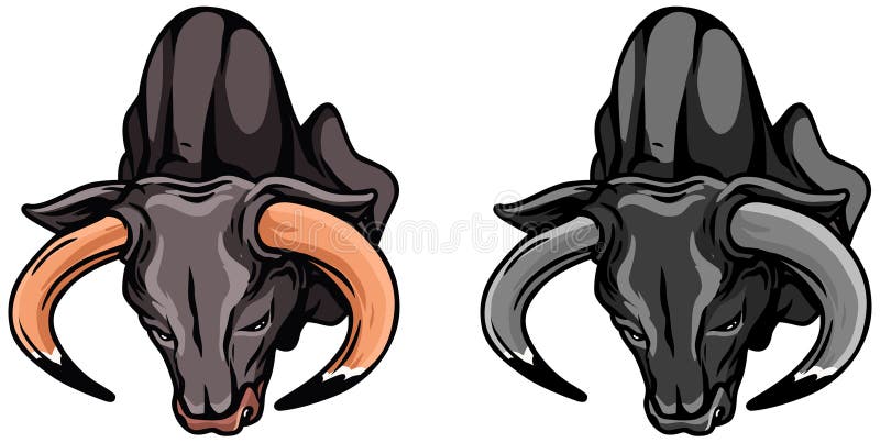 Bull Face Illustration. Wild. Face. Vector Stock Vector - Illustration ...