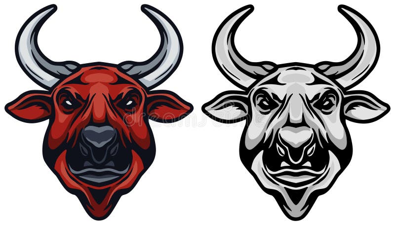 Bull Face Illustration. Wild. Face. Vector Stock Vector - Illustration ...