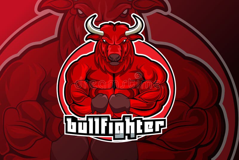 Bull Fighter E Sport Logo Vector Stock Vector - Illustration of bull ...