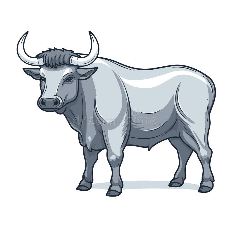 Bull Hand-drawn Illustration. Bull. Vector Doodle Style Cartoon ...
