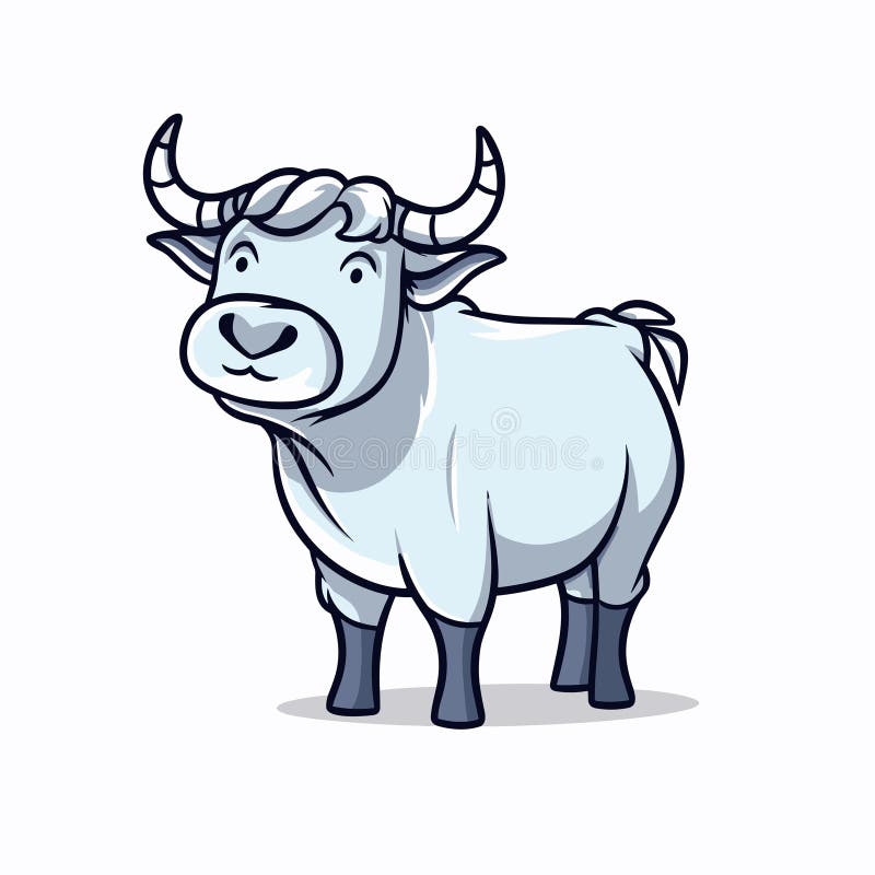 Bull Hand-drawn Illustration. Bull. Vector Doodle Style Cartoon ...