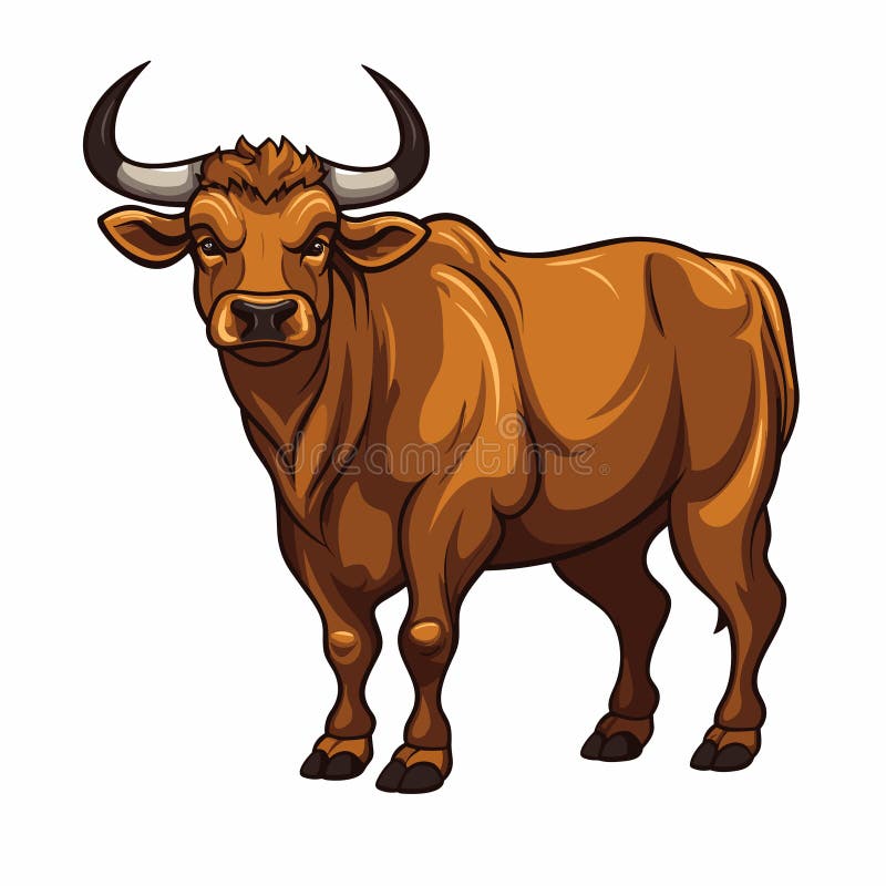 Bull Hand-drawn Illustration. Bull. Vector Doodle Style Cartoon ...