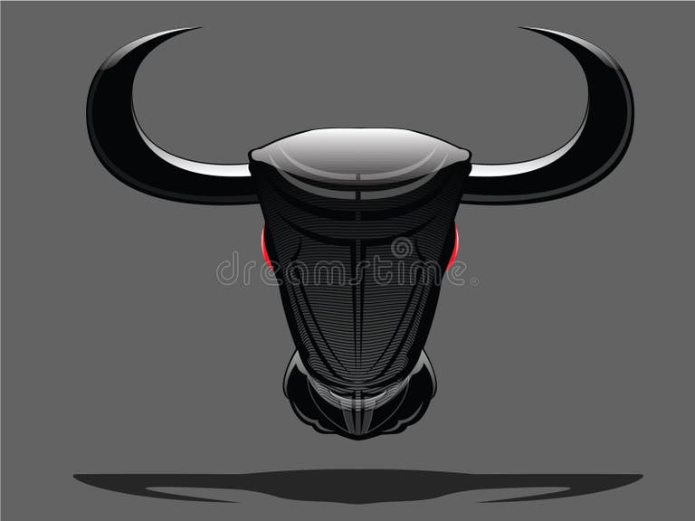 Bull head stock vector. Illustration of gloss, bull, design - 4522503