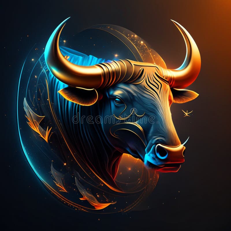 Bull Head on Abstract Background. Vector Illustration for Your Graphic ...