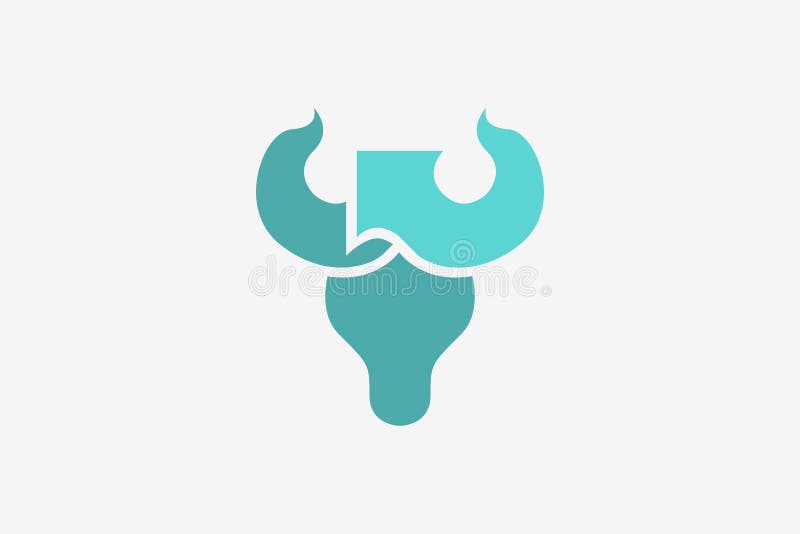 Bull head and arrow logo stock vector. Illustration of connection ...