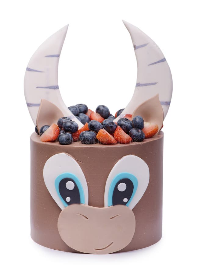 Bull head decorative cake stock photo. Image of celebration - 243221342