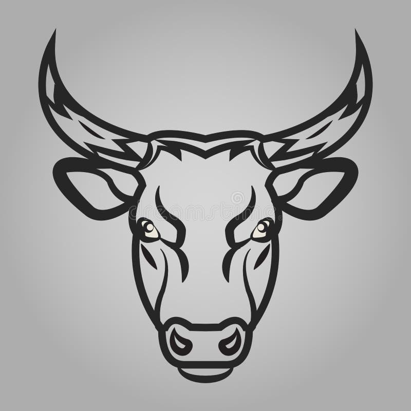 Bull head icon. stock vector. Illustration of icon, head - 89657139