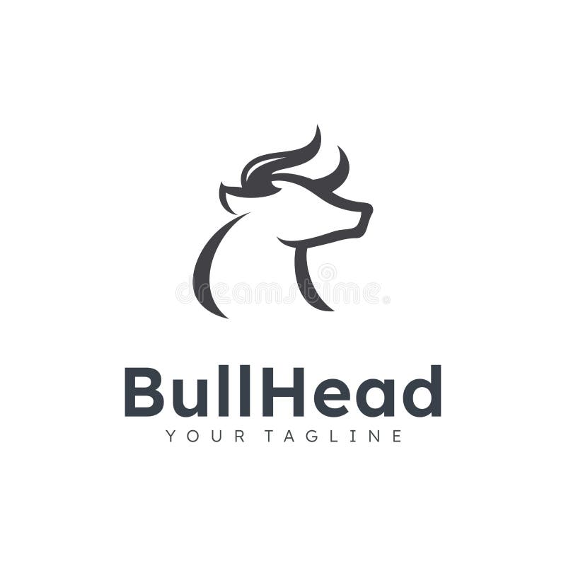 Bull Head Logo. Abstract Bull Head with Horns Icon Stock Vector ...