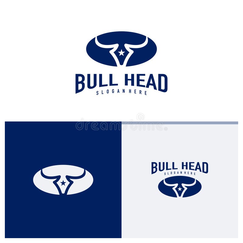 Bull Head Logo Design Vector. Bull Illustration Logo Concept Stock ...