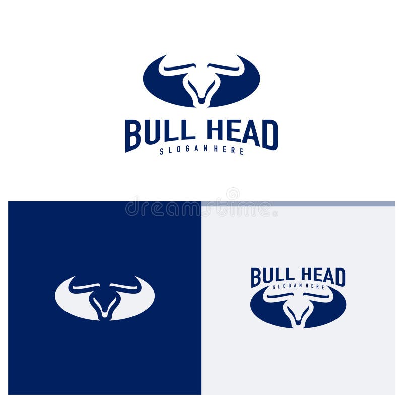 Bull Head Logo Design Vector. Bull Illustration Logo Concept Stock ...