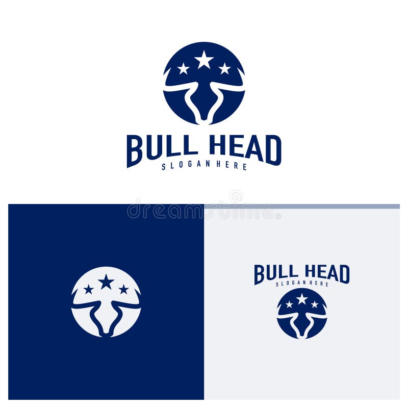 Bull Head Logo Design Vector. Bull Illustration Logo Concept Stock ...
