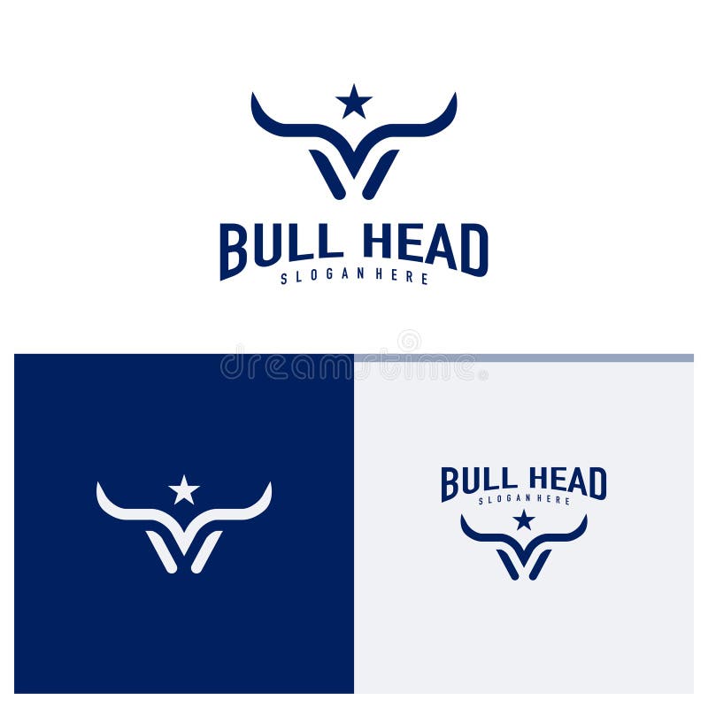 Bull Head Logo Design Vector. Bull Illustration Logo Concept Stock ...
