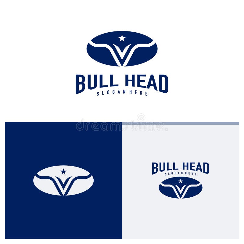 Bull Head Logo Design Vector. Bull Illustration Logo Concept Stock ...