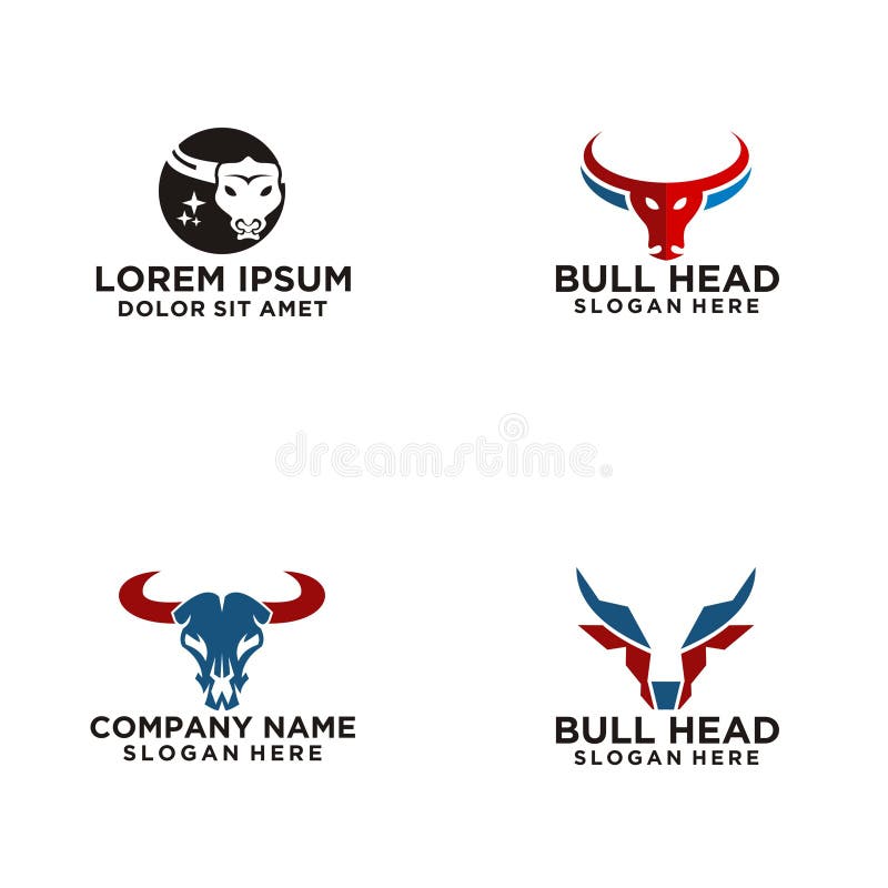 Bull Head Logo Inspiration Stock Illustrations – 711 Bull Head Logo ...