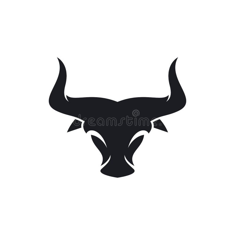 Bull head logo vector icon stock vector. Illustration of girl - 186686655