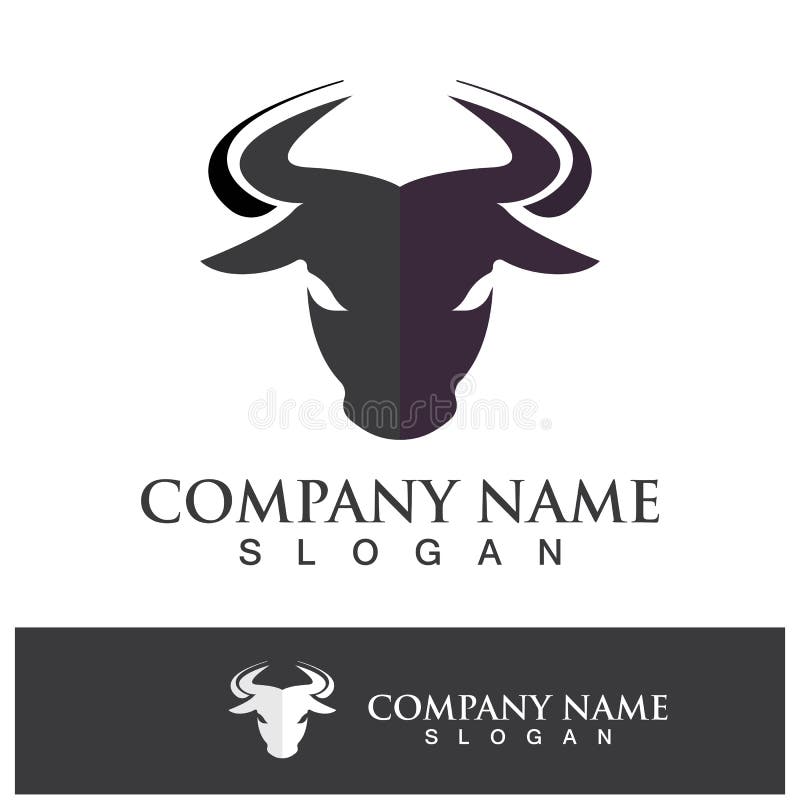 Bull head logo vector icon stock vector. Illustration of strong - 257585904