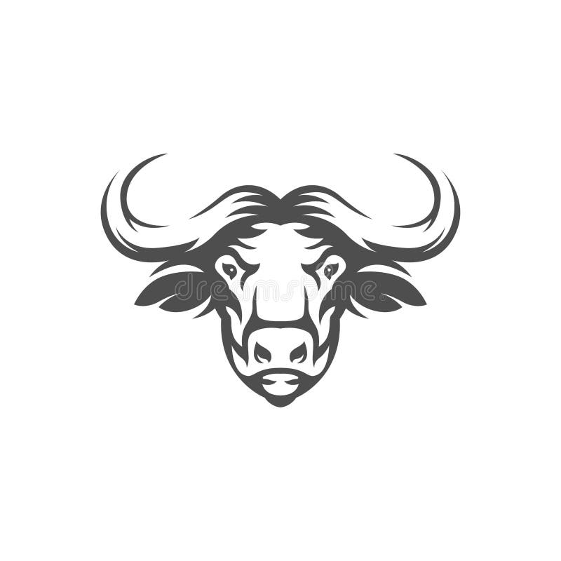 Bull Head Logo Vector. Simple Sign Logo Stock Vector - Illustration of ...