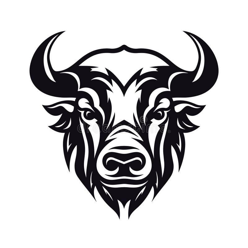 Bull Head Mascot. Buffalo Logo Template Vector Illustration Stock ...