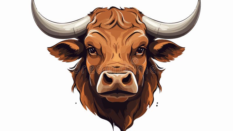 Bull Head Drawing stock vector. Illustration of face - 345279224