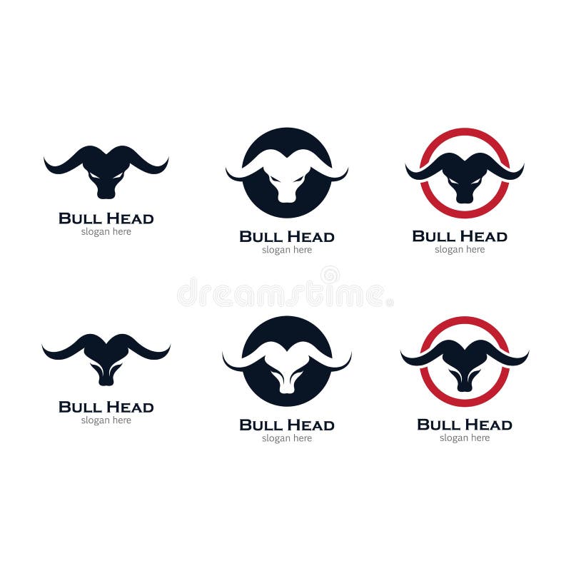 Bull head vector icon stock vector. Illustration of determination ...