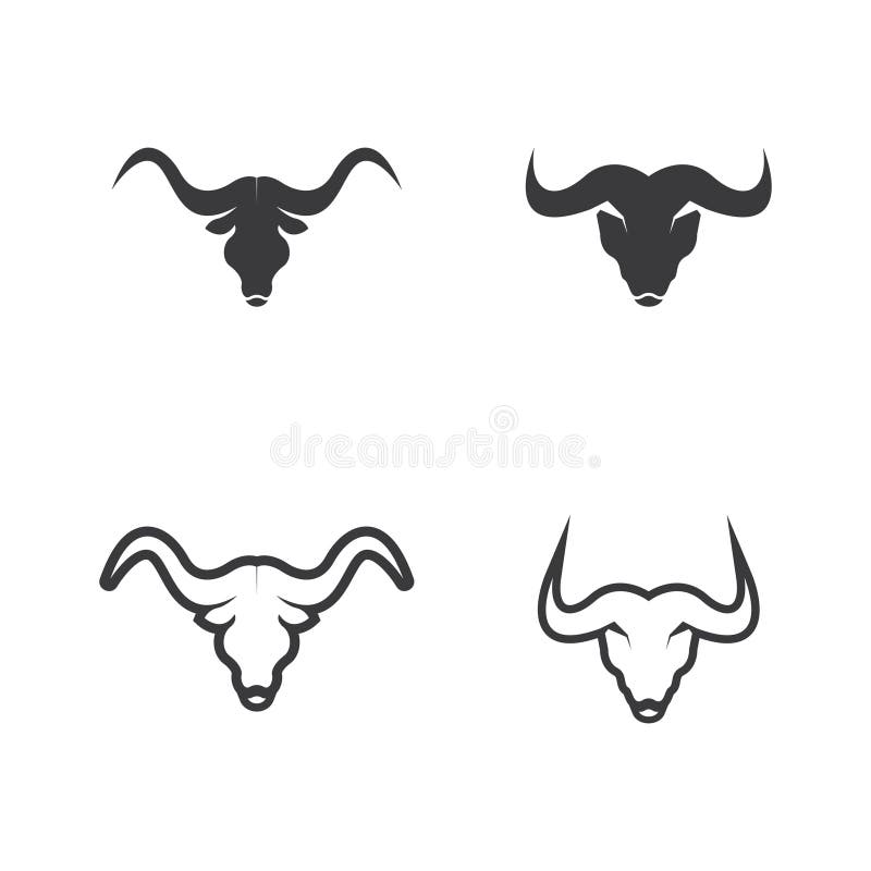 Bull Horn Logo Vector Template Stock Illustration - Illustration of ...