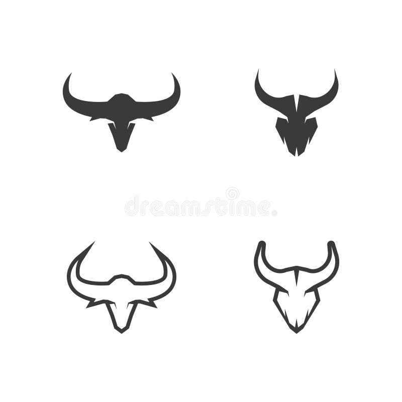 Bull Horn Logo Vector Template Stock Illustration - Illustration of ...