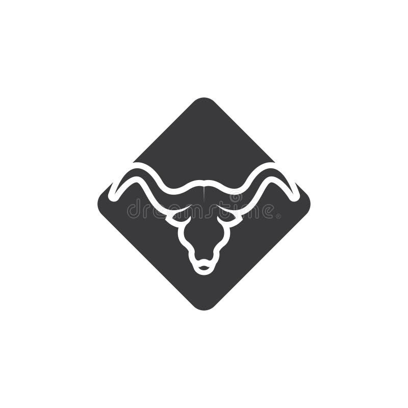 Bull Horn Logo Vector Template Stock Illustration - Illustration of ...