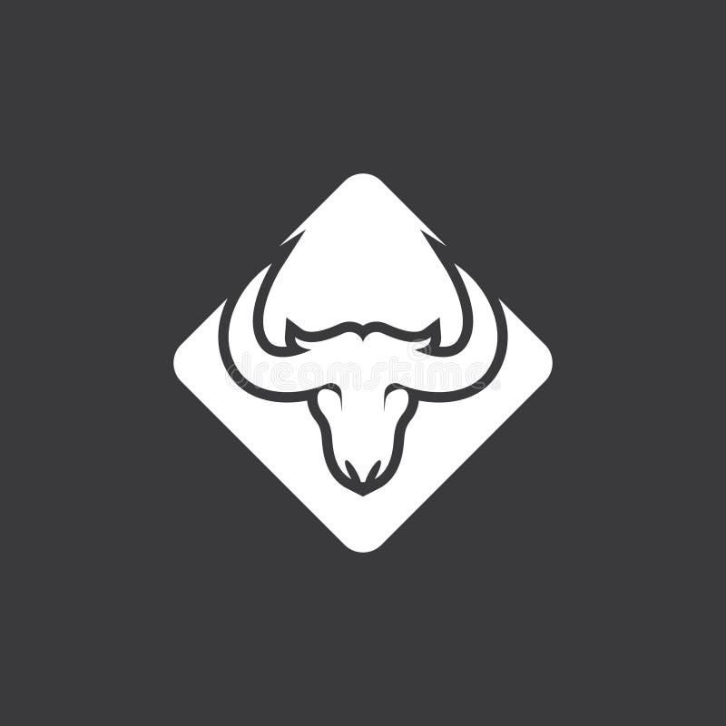 Bull Horn Logo Vector Template Stock Illustration - Illustration of ...