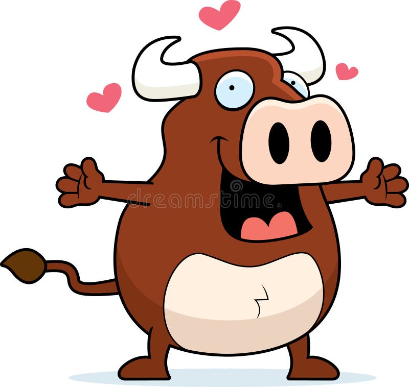 Bull Hug stock vector. Illustration of animal, affection - 13191075