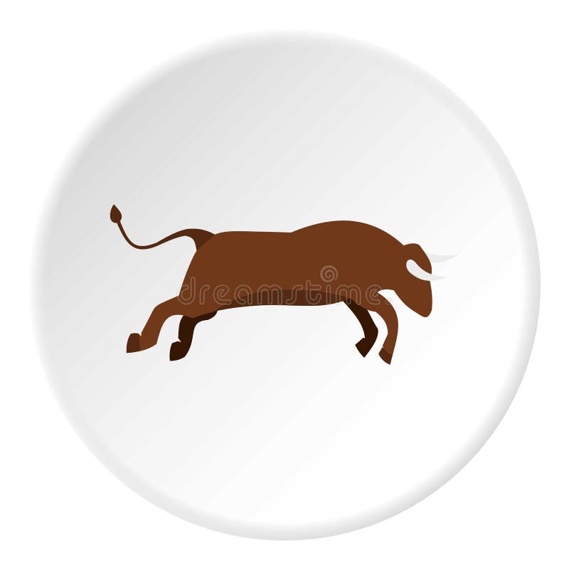 Bull icon white stock vector. Illustration of beef, aggression - 120440804