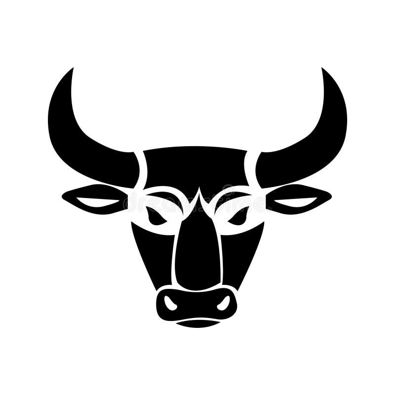 Bull icon head vector stock illustration. Illustration of isolated ...