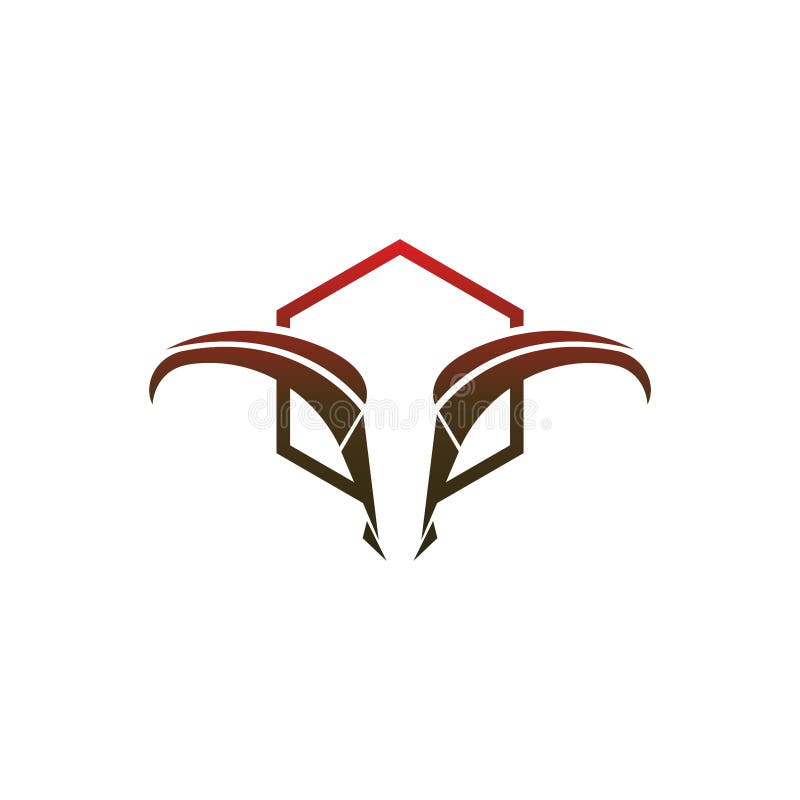 Logo Red Buffalo stock vector. Illustration of colors - 212898552