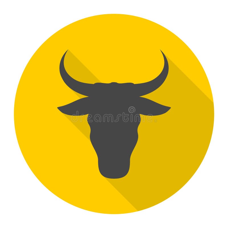 Black Bull Face Logo, Business Icon on a White Background Stock Vector ...