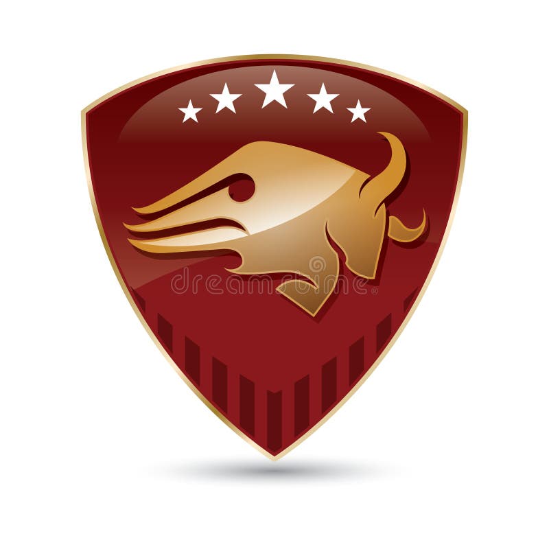 Bull Icon Shield. Vector Illustration Decorative Design Stock Vector ...