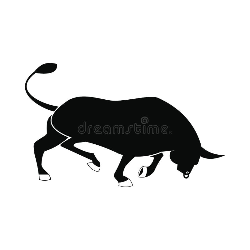 Bull icon, simple style stock illustration. Illustration of europe ...
