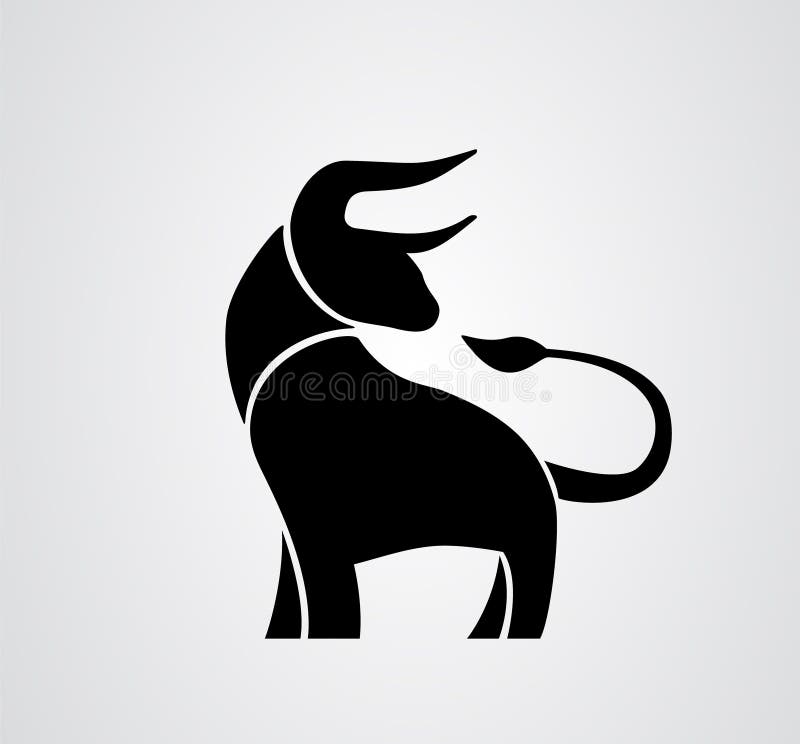 Bull Icon. Vector Image of an Bull Design on a White Background Stock ...