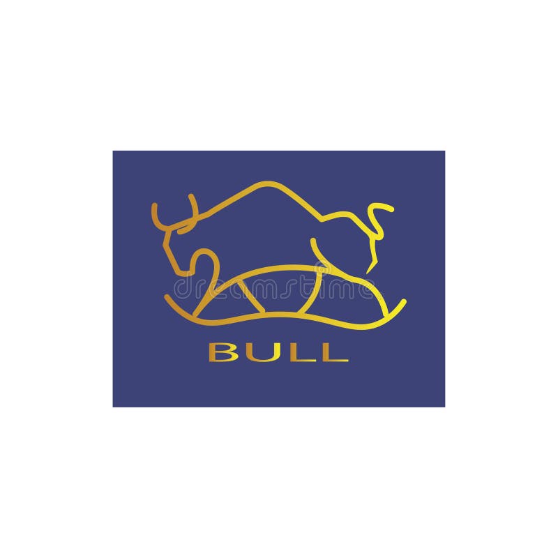 Bull Logo Color Line Illustration. Background Design Vector Template ...
