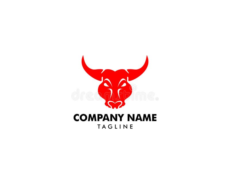 Bull Logo Design Template Vector Illustration Stock Vector ...
