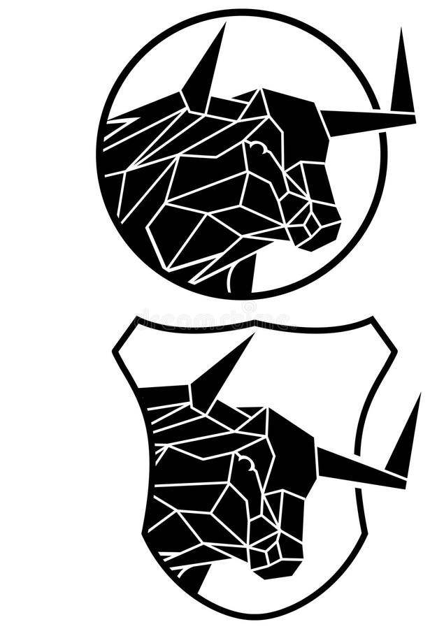 Black bull logo stock vector. Illustration of finance - 23064095
