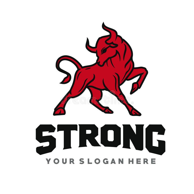 Bull Logo Vector stock vector. Illustration of aggression - 180462256