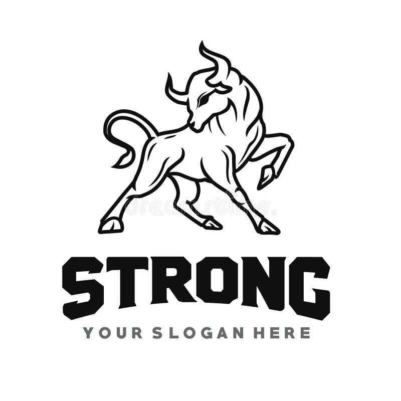 Bull Logo Vector stock vector. Illustration of power - 180462285